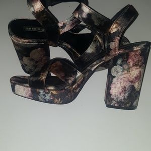 Shoes | 4 Inch Flower Platform Block Heel | Poshmark